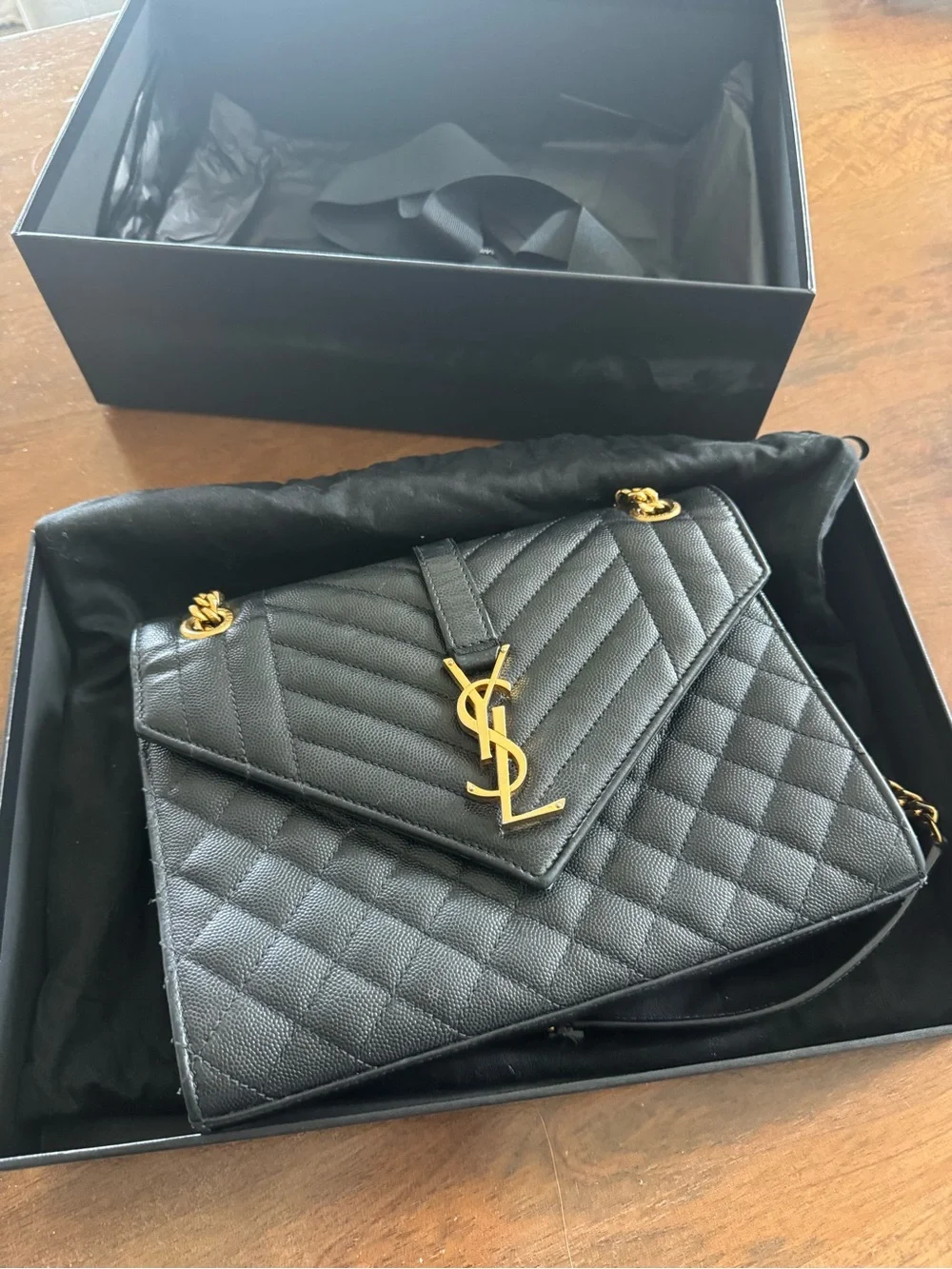 Saint Laurent | Bags | Grain De Poudre Textured Mixed Matelasse ...